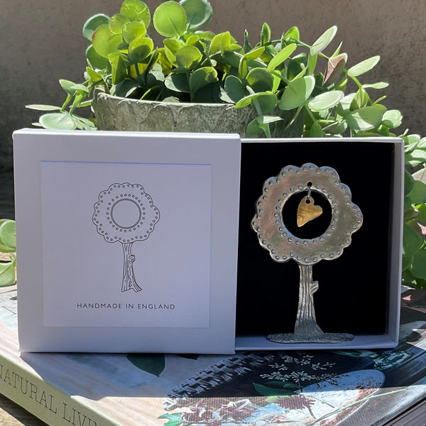 Pewter Tree with Golden Heart – Compton and Clarke Retail
