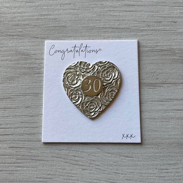 30 Birthday Heart – Compton and Clarke Retail